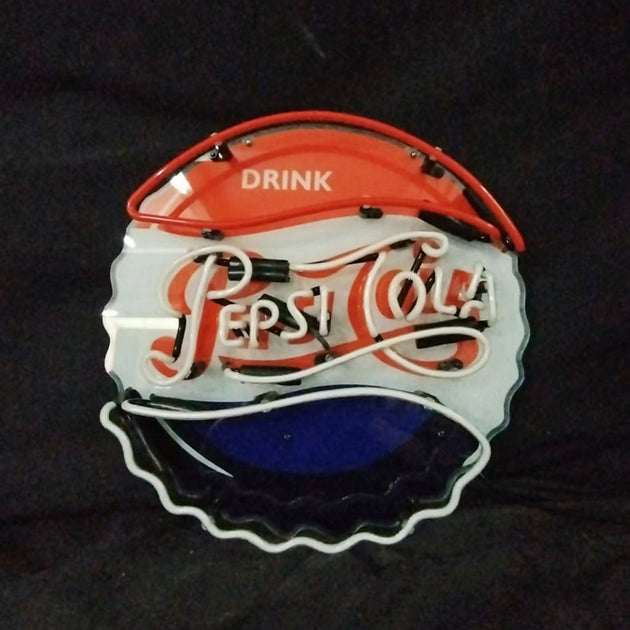 Drink Pepsi Cola Classic Logo Neon Signs – MotorCityHardware