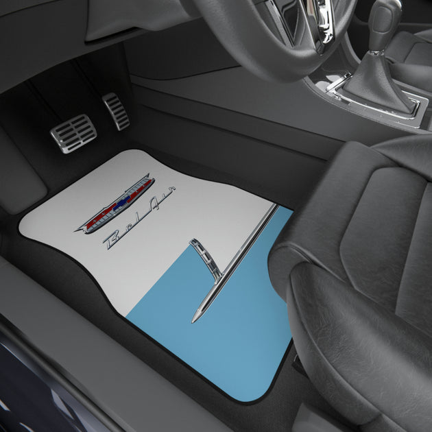 55 1955 Chevy Bel Air Tribute Car Floor Mats (Set of 4) light blue ...