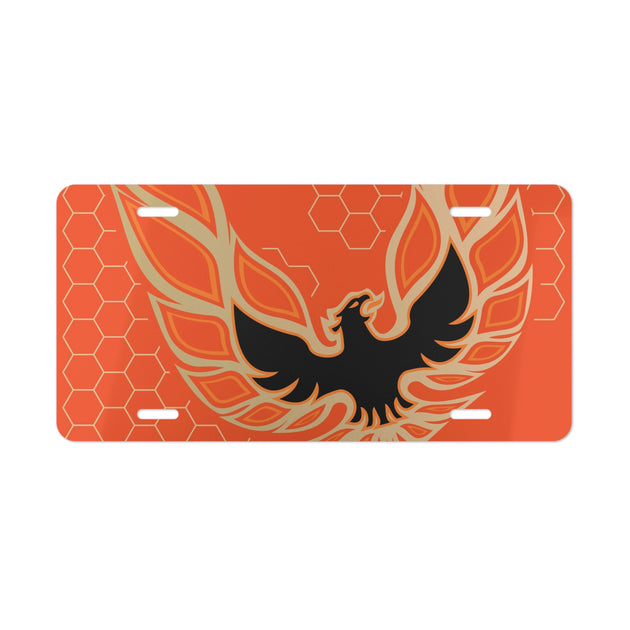 Pontiac Firebird Trans Am Tribute Vanity Plate orange/gold ...