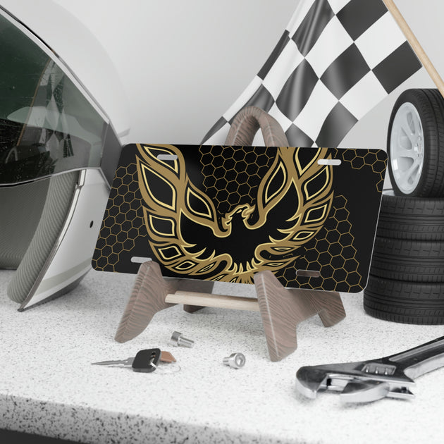 Pontiac Firebird Trans Am Tribute Vanity Plate black/gold ...